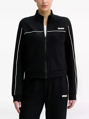 Guess Logo Patch Piped-trim Sweatshirt
