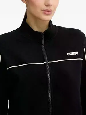 Guess Logo Patch Piped-trim Sweatshirt