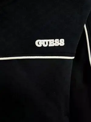 Guess Logo Patch Piped-trim Sweatshirt