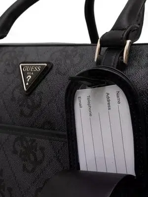 Guess Berta Monogram Luggage Bag - Black