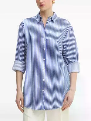 Guess Striped Logo Embroidered Shirt