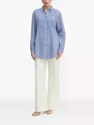 Guess Striped Logo Embroidered Shirt