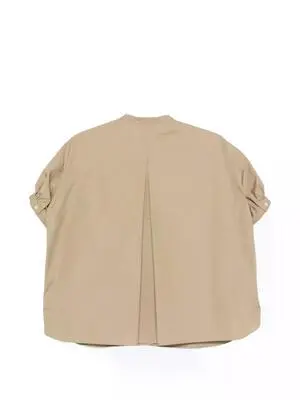 Aspesi Band Collar Short Sleeve Shirt