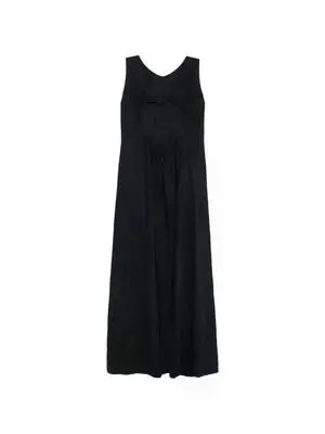 Aspesi Cut-out Tie-fastening Maxi Dress - Blue