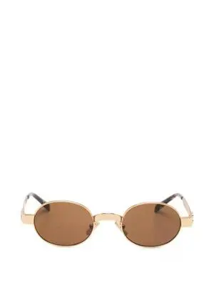 Miu Miu Oval Frame Sunglasses - Gold
