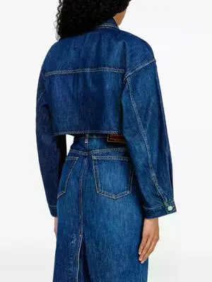 DIESEL® Cropped Oversized Denim Jacket