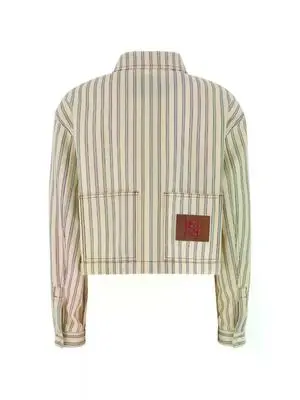 Fendi Ff Striped Denim Jacket
