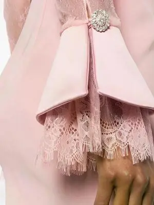 SILK LOVE & LACE Andrea Lace-panelled Off-shoulder Maxi Dress - Pink