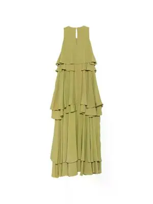 AMI Paris Tiered Ruffled Midi Dress