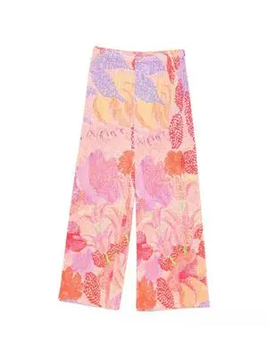Issey Miyake Abstract Print Cropped Trousers - Pink