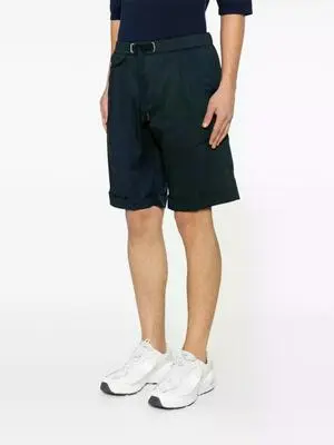 WHITE SAND Belted Pleated Shorts