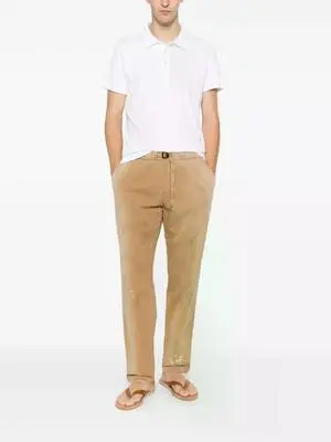 WHITE SAND Belted Trousers