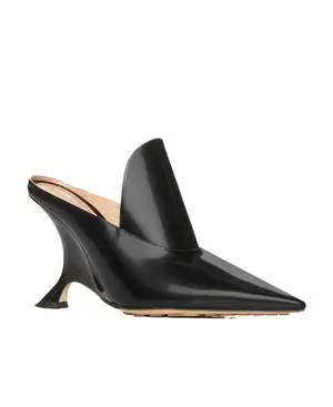 Bottega Veneta Pointed Toe Sculptural Heel Mules