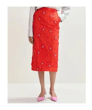 Essentiel Antwerp Embellished Lace Midi Skirt
