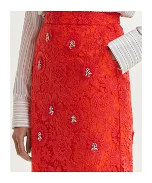 Essentiel Antwerp Embellished Lace Midi Skirt