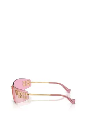 Miu Miu Aube Rimless Sunglasses - Gold