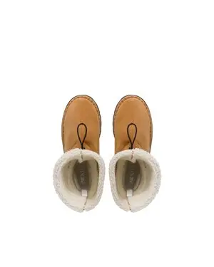 Prada Shearling Logo Booties