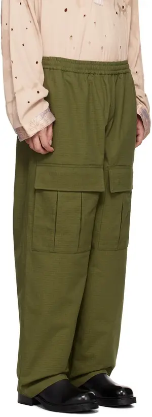 Acne Studios Logo Embroidered Straight Leg Trousers