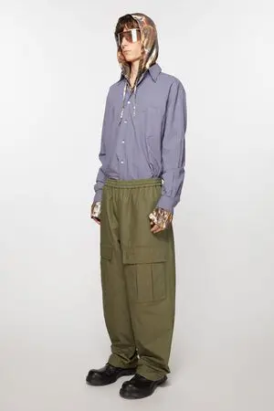 Acne Studios Logo Embroidered Straight Leg Trousers