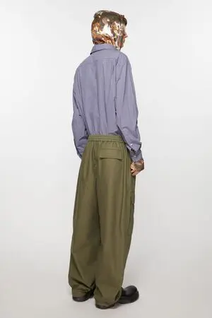 Acne Studios Logo Embroidered Straight Leg Trousers