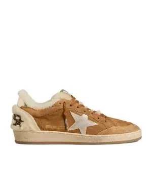 GOLDEN GOOSE Ball Star Lace-up Sneakers - Nude