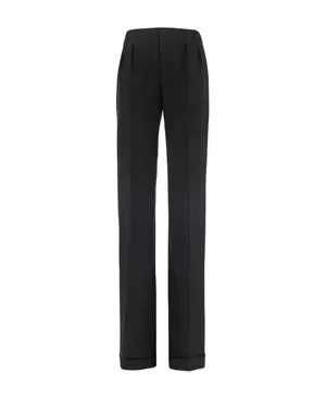 Saint Laurent Tailored Straight Leg Trousers - Black
