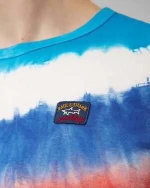 PAUL  SHARK Tie-dye Print Cotton T-shirt