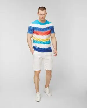 PAUL  SHARK Tie-dye Print Cotton T-shirt