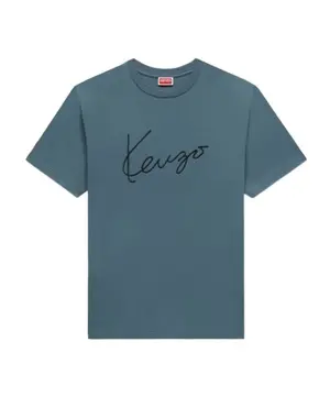 Kenzo Signature Embroidered T-shirt - Anthracite