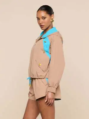 L'Agence Lark Windbreaker With Color Blocking