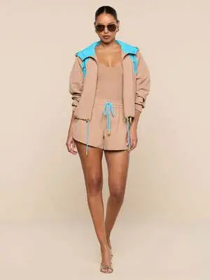 L'Agence Lark Windbreaker With Color Blocking