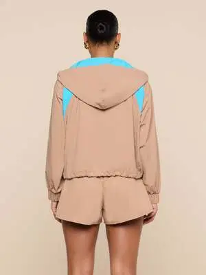 L'Agence Lark Windbreaker With Color Blocking