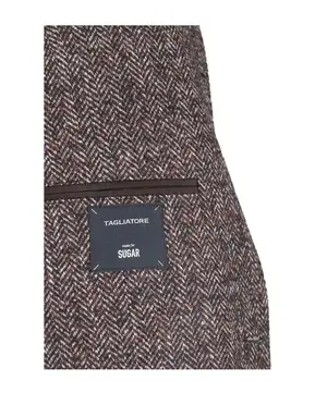 Tagliatore Herringbone Blazer Jacket - Black