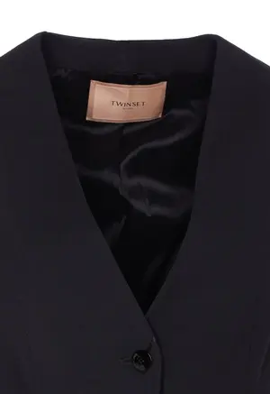 TWINSET V-neck Buttoned Waistcoat - Black