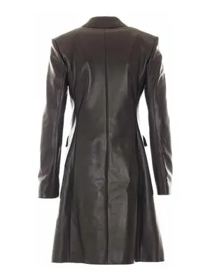 Gucci Single-breasted Leather Coat