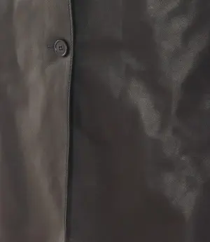 Gucci Single-breasted Leather Coat