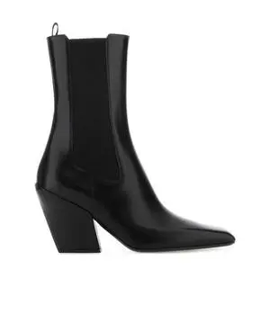 Prada Pointed Toe Slip-on Ankle Boots
