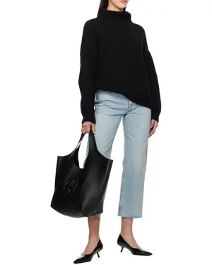 ANINE BING Lili Logo Embossed Tote Bag