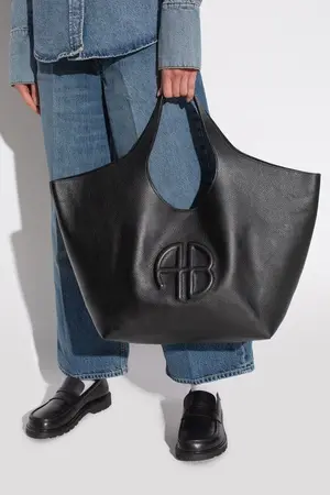 ANINE BING Lili Logo Embossed Tote Bag