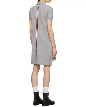 Thom Browne Asymmetric Hem Mini Polo Dress
