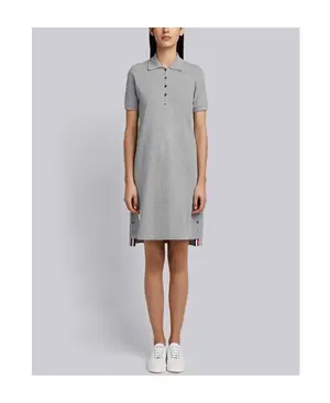 Thom Browne Asymmetric Hem Mini Polo Dress