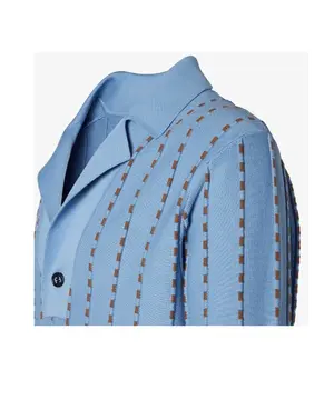 Fendi Long-sleeved Cotton Jumper With Ff Button