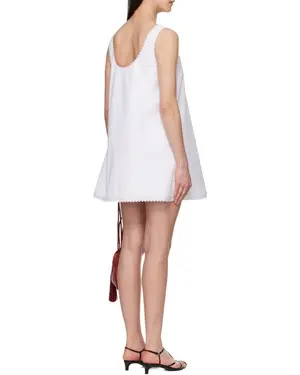 RÓHE Sleeveless Scallop Trim Mini Dress