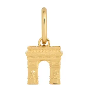 Celine Arc De Triomphe Charm In Brass With Gold Finish - Golden