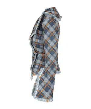 VIVIENNE WESTWOOD Frayed Check Jacket - Gray