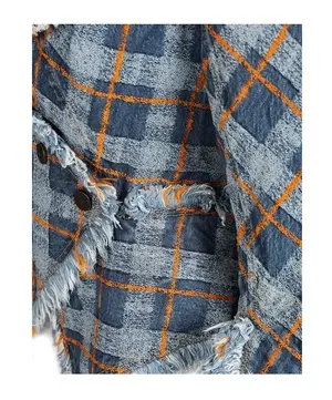 VIVIENNE WESTWOOD Frayed Check Jacket - Gray