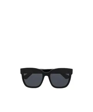 Gucci Square Frame Sunglasses With Logo Detail - Black