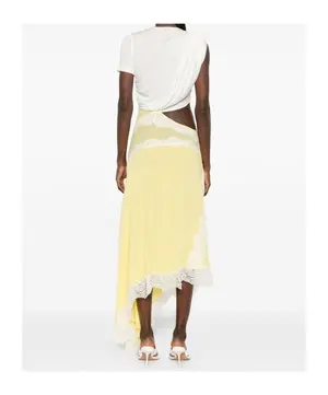 Christopher Esber Asymmetrical Lace Trimmed Dress