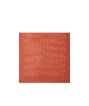 Fendi Ff Motif Scarf - Rust-red