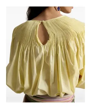Polo Ralph Lauren Pleated Long-sleeve Blouse